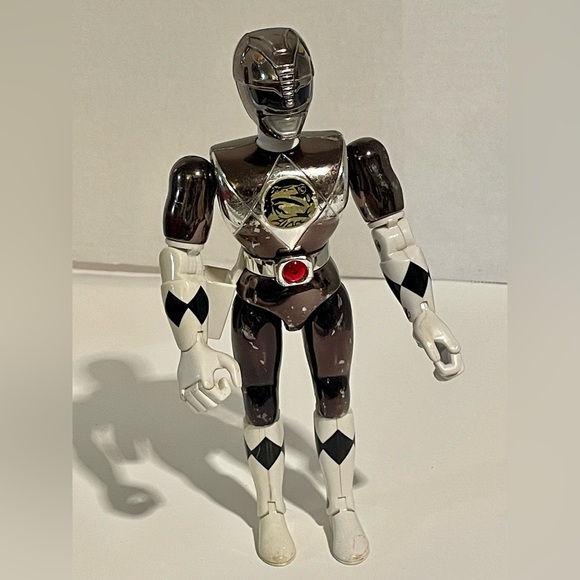 Toys | Mighty Morphin Power Rangers White Chrome Action Figure 1995 ...
